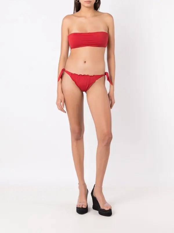 AMIR SLAMA Bandeau Bikini Set - Red