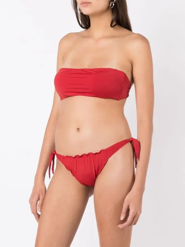 AMIR SLAMA Bandeau Bikini Set - Red