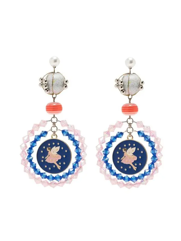 AMIR SLAMA BIJOUX Amir Slama Ballerina-motif Drop Earrings - Blue