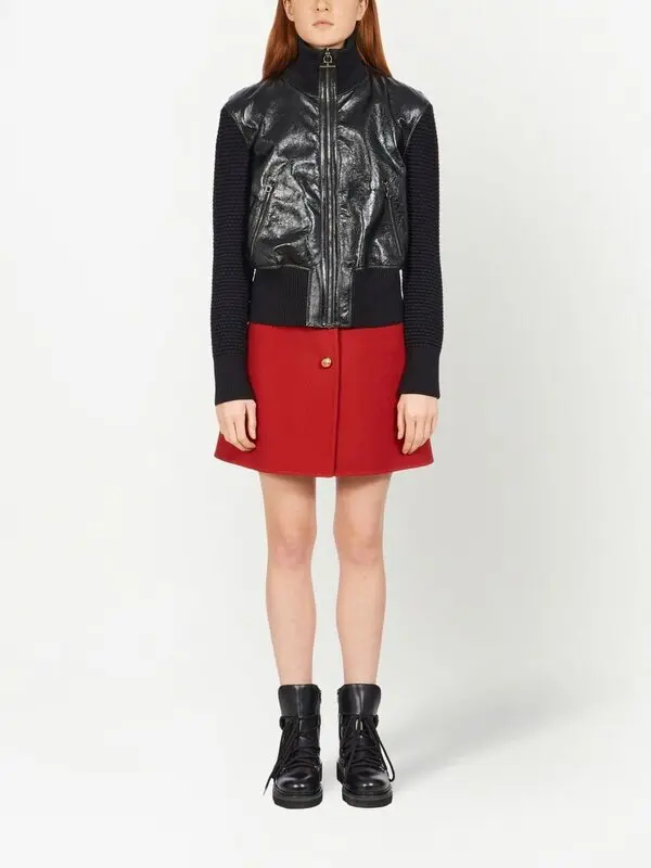 FERRAGAMO Cashmere-blend A-line Mini Skirt