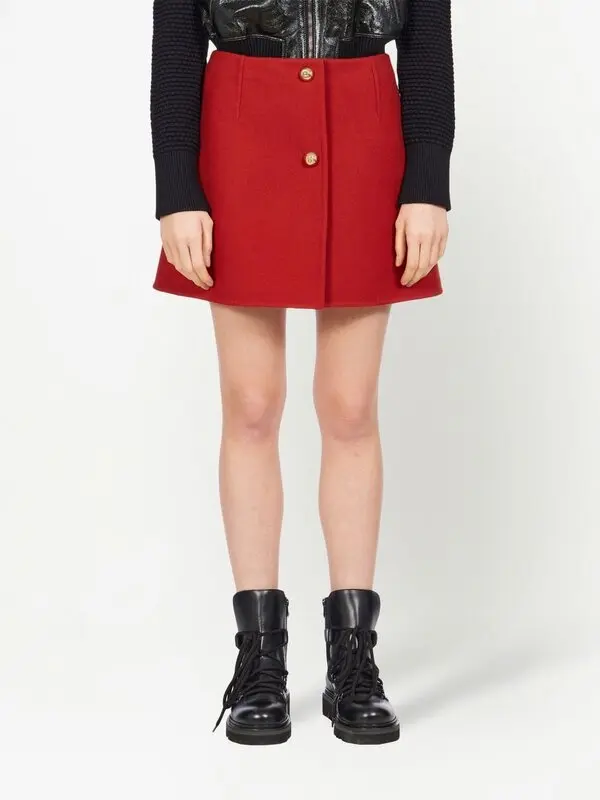 FERRAGAMO Cashmere-blend A-line Mini Skirt