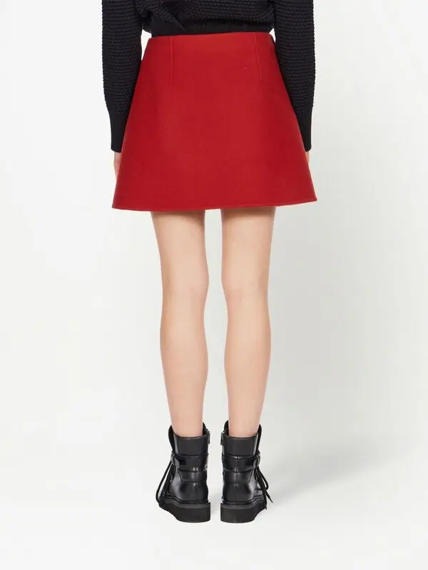 FERRAGAMO Cashmere-blend A-line Mini Skirt