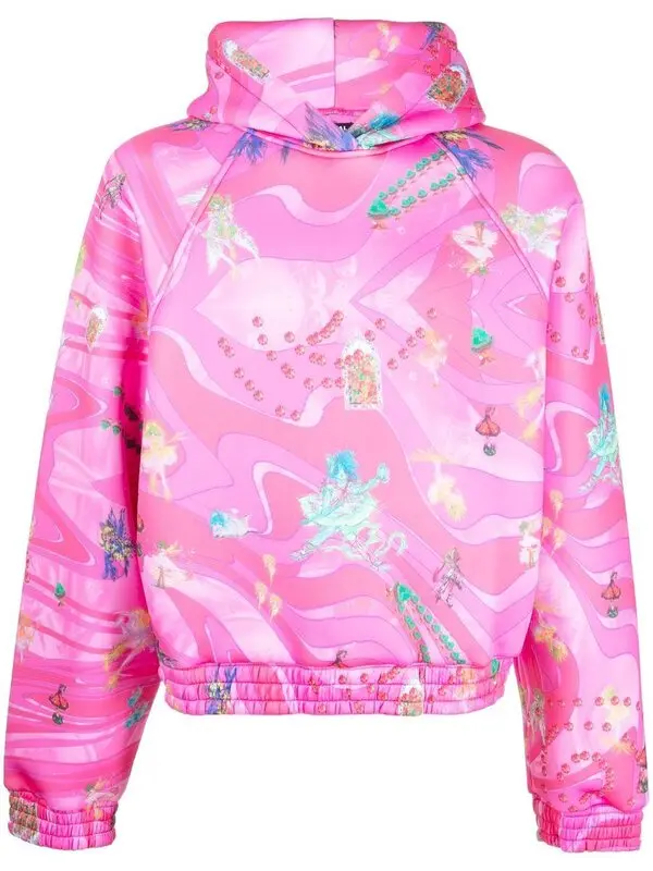 LIBERAL YOUTH MINISTRY Graphic-print Pullover Hoodie - Pink