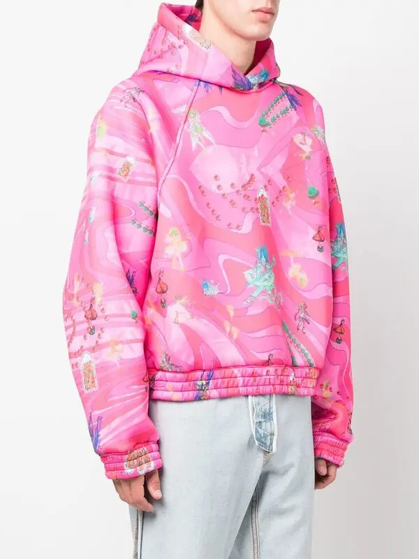 LIBERAL YOUTH MINISTRY Graphic-print Pullover Hoodie - Pink