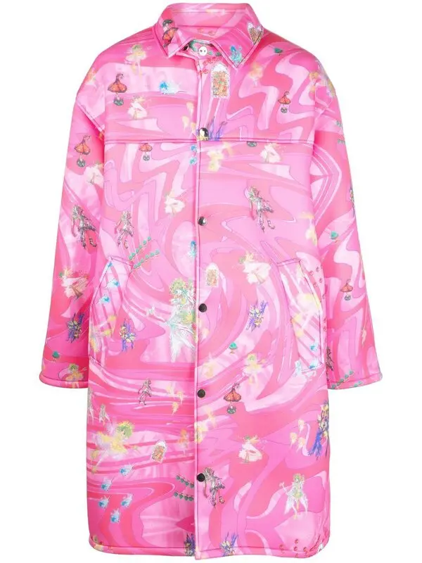 LIBERAL YOUTH MINISTRY Patterned Scuba Coat - Pink