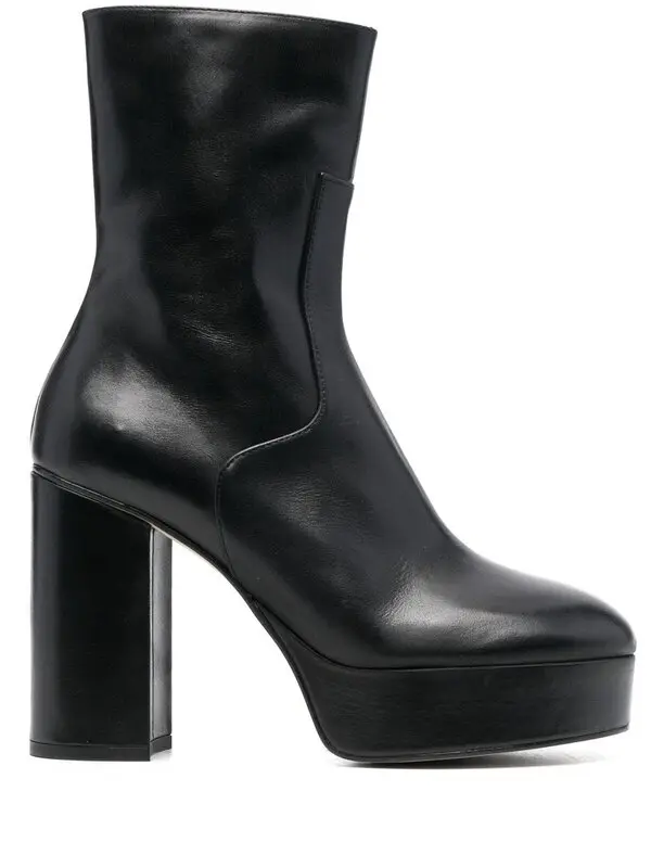 ALOHAS Thunder 110mm Leather Platform Ankle Boots