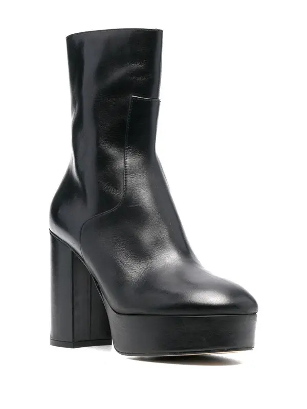 ALOHAS Thunder 110mm Leather Platform Ankle Boots