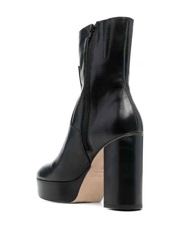 ALOHAS Thunder 110mm Leather Platform Ankle Boots