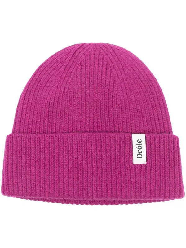 Drole De Monsieur Ribbed-knit Beanie - Purple