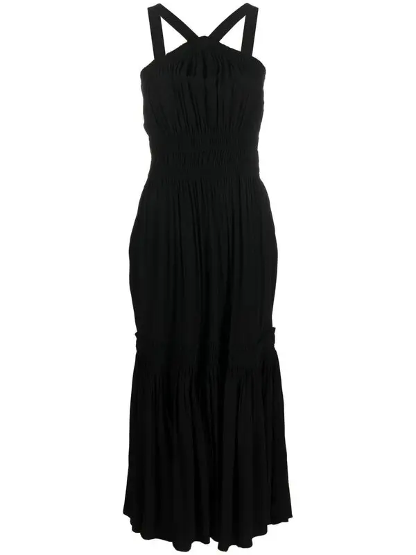 Proenza Schouler White Label Shirred Halterneck Dress