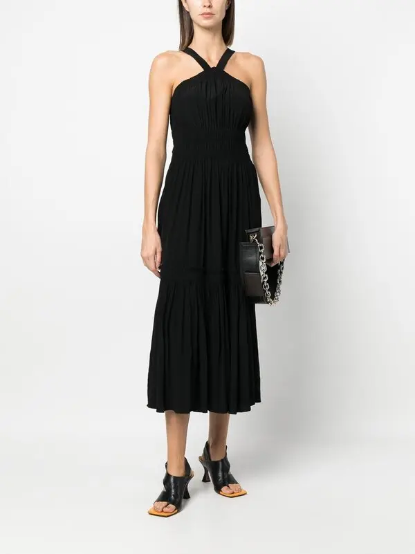 Proenza Schouler White Label Shirred Halterneck Dress