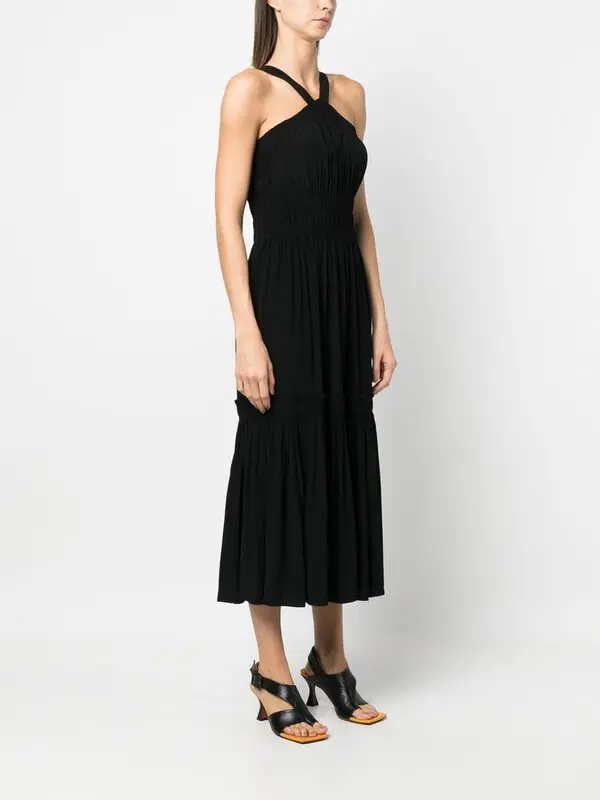 Proenza Schouler White Label Shirred Halterneck Dress