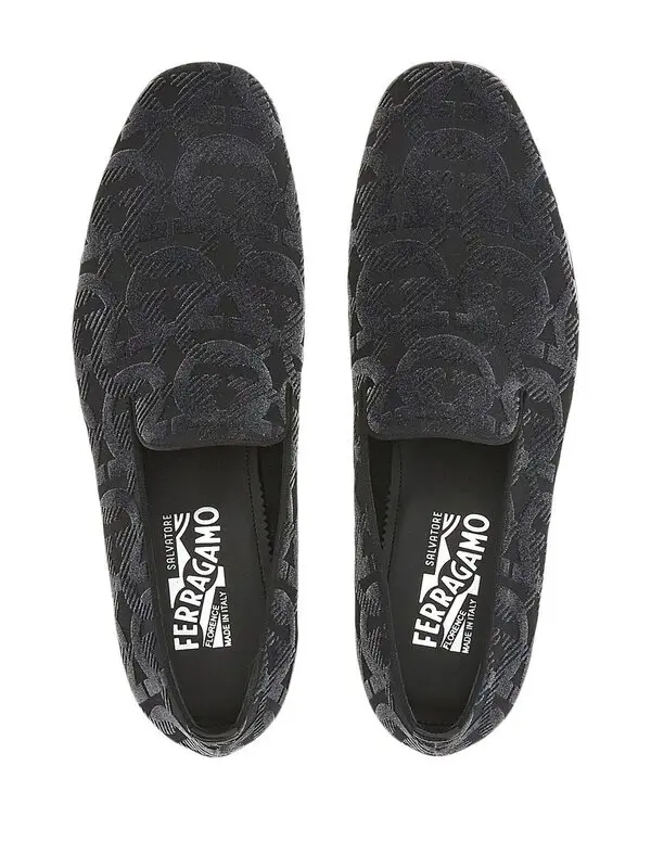 FERRAGAMO Gancini-pattern Moccasins