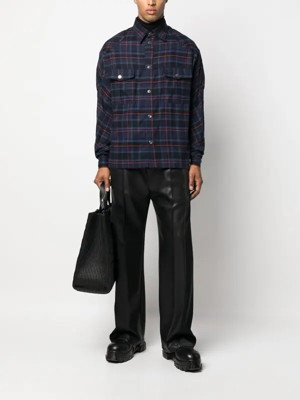 GMBH Plaid-check Print Shirt - Blue