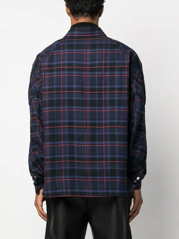 GMBH Plaid-check Print Shirt - Blue