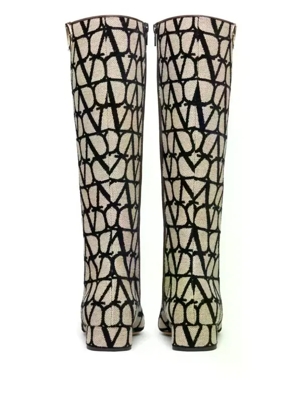 Valentino Garavani 30mm Vlogo Type Boots - Neutrals