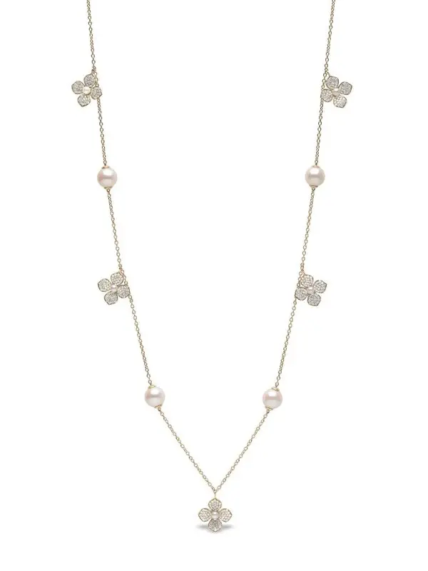 Yoko London 18kt Yellow Pearl And Diamond Necklace