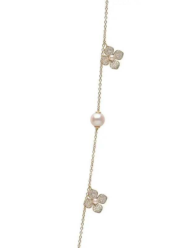 Yoko London 18kt Yellow Pearl And Diamond Necklace
