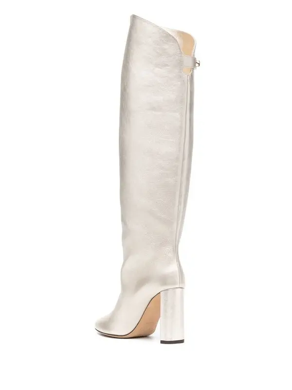 MAISON SKORPIOS Adrianna 90mm Knee-high Boots - Gold