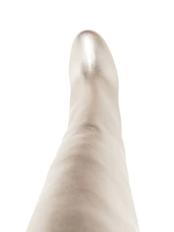 MAISON SKORPIOS Adrianna 90mm Knee-high Boots - Gold