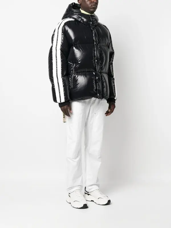 Khrisjoy Puff Track Striped Down-filled Jacket - Black