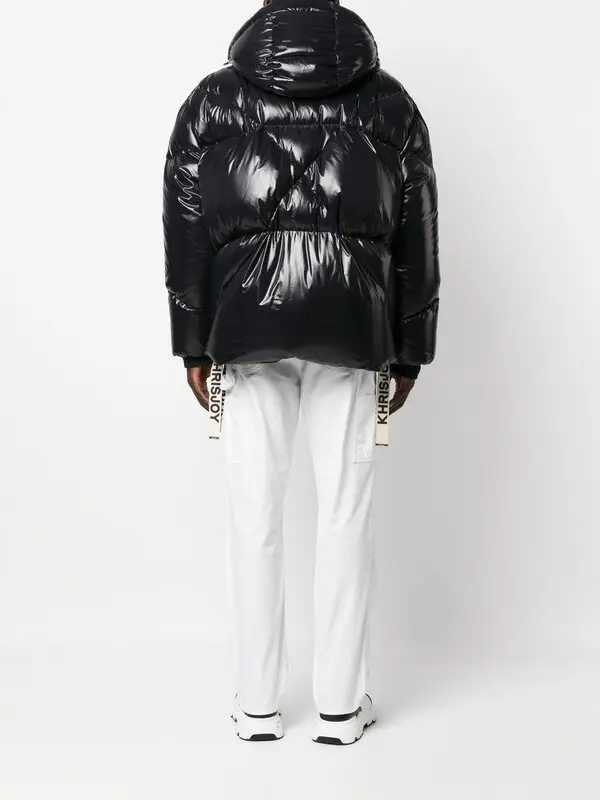 Khrisjoy Puff Track Striped Down-filled Jacket - Black