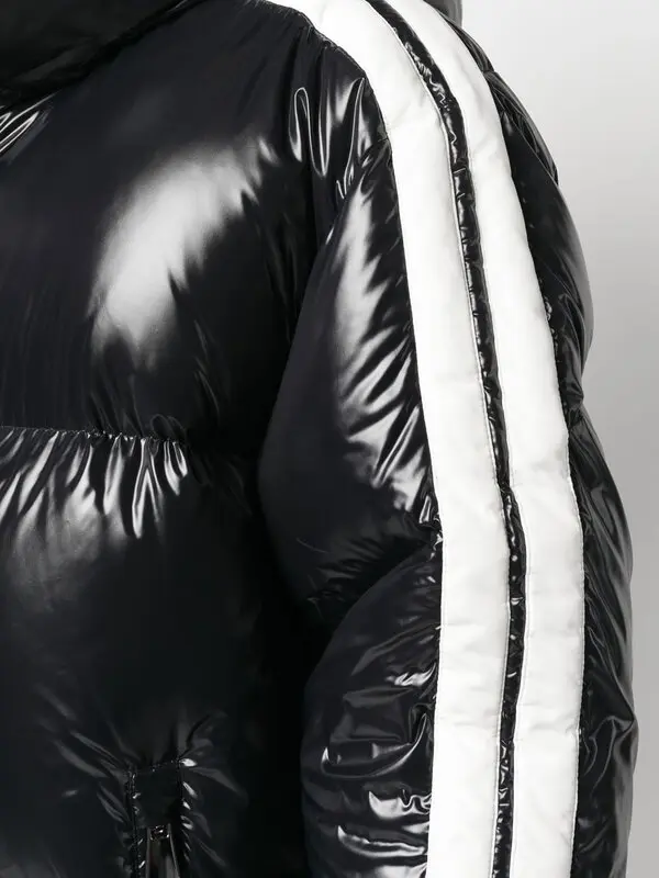 Khrisjoy Puff Track Striped Down-filled Jacket - Black