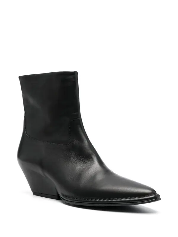 DEL CARLO Cuban-heel Pointed Ankle Boots