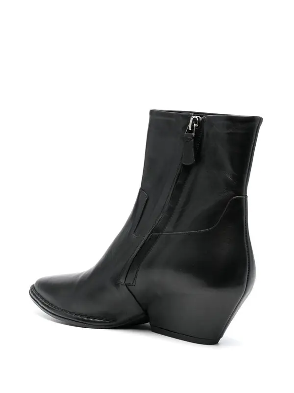 DEL CARLO Cuban-heel Pointed Ankle Boots