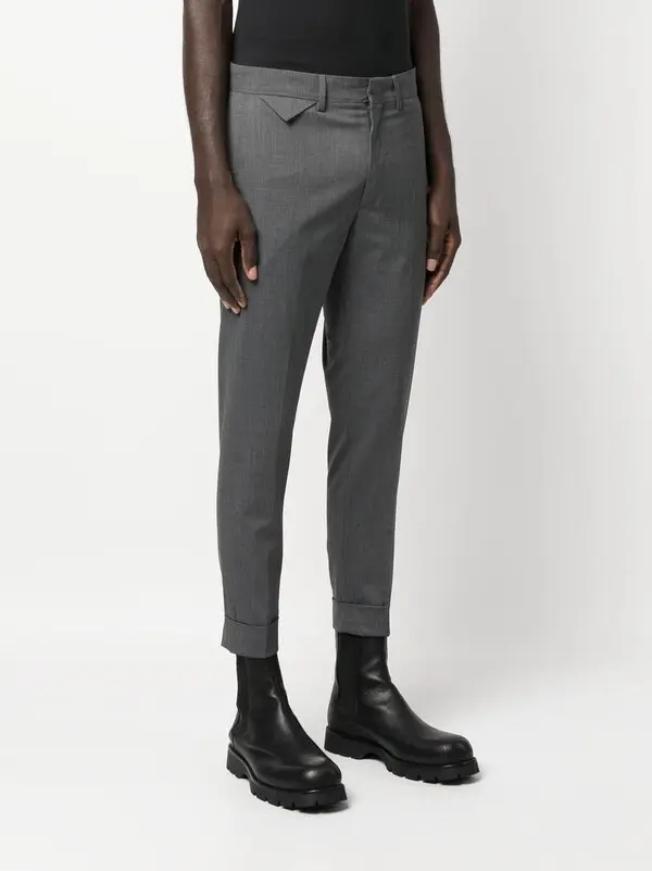 LOW BRAND Melange-effect Tailored Trousers