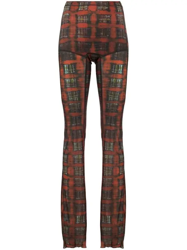 KNWLS Tartan-print Emi-heer Fla Trouer