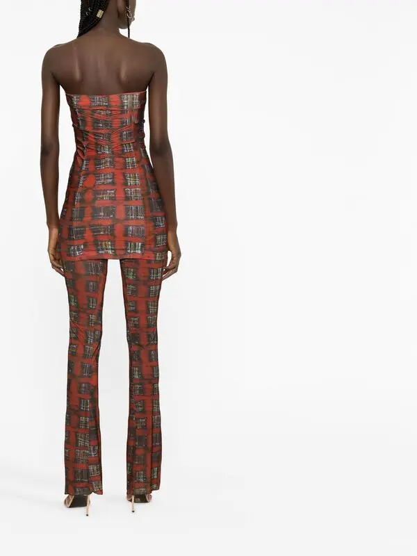 KNWLS Tartan-print Emi-heer Fla Trouer