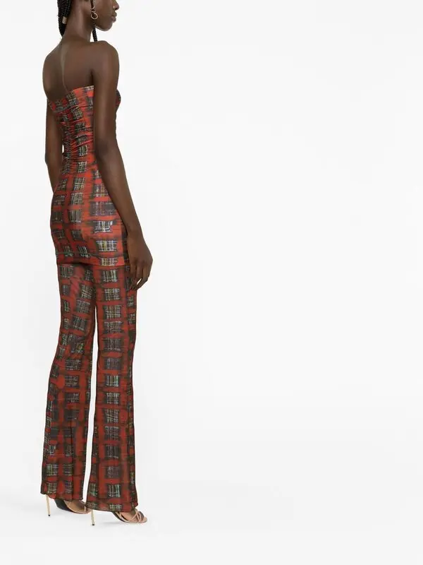KNWLS Tartan-print Emi-heer Fla Trouer