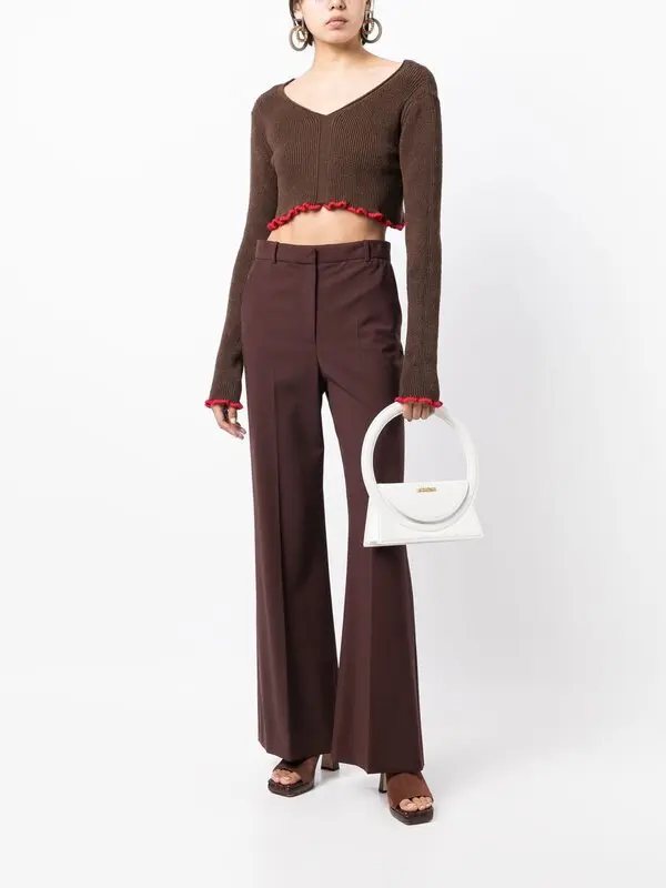 Jacquemus La Maille Santon Cropped Jumper - Brown