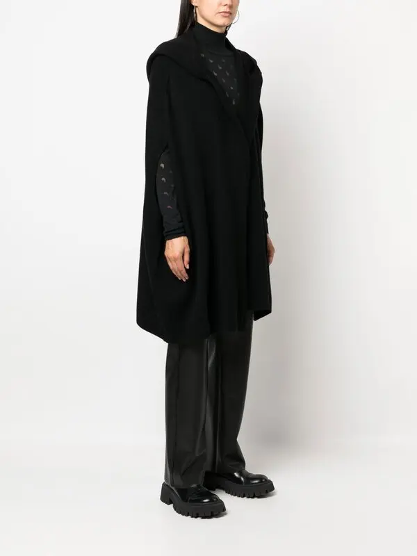 Rick Owens Hooded Knitted Cardigan Coat