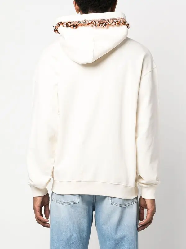 COUNTY OF MILAN Fringes Comfort Logo-print Hoodie