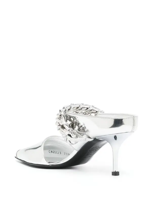 Alexander McQueen 70mm Leather Chain-link Mules