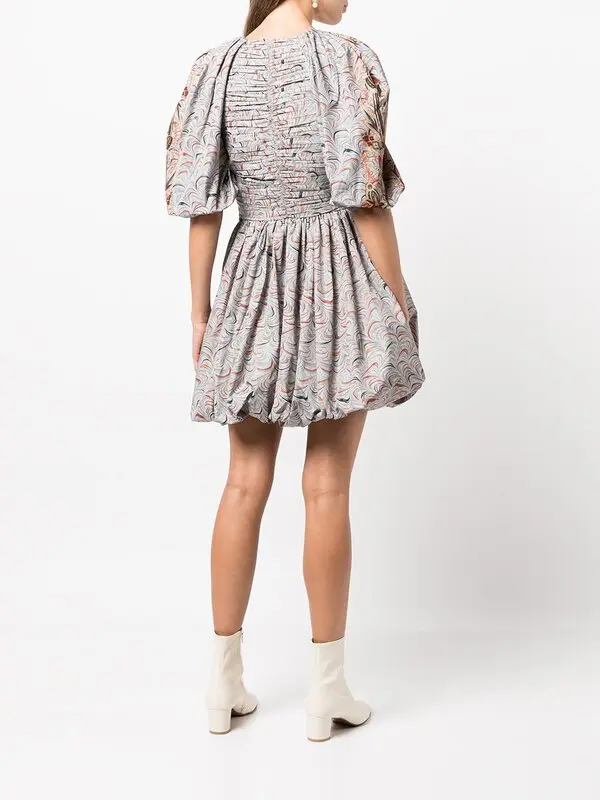 Ulla Johnson Marbled Ruched Dress - Grey