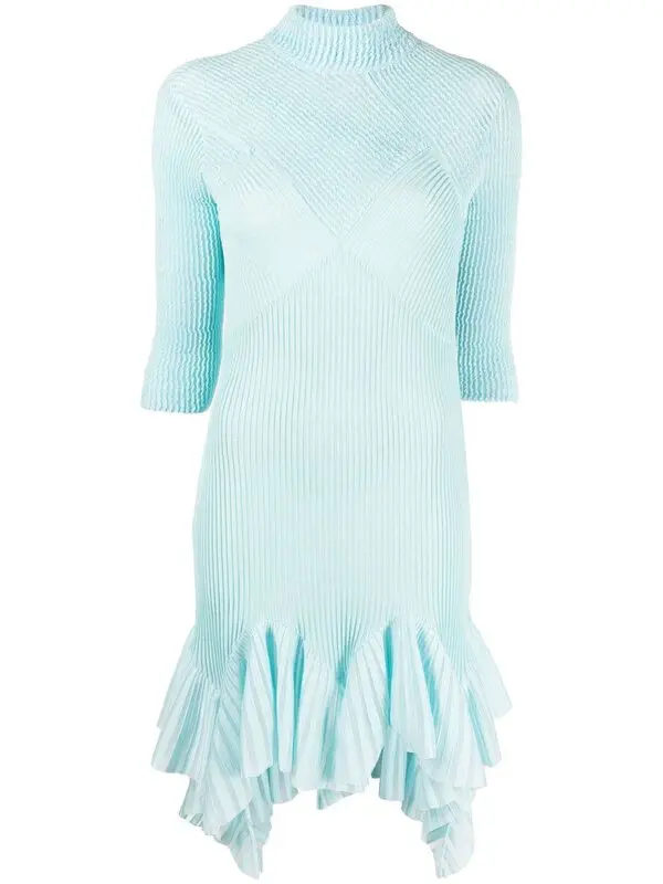 Givenchy Flounced Plissé Mini Dress