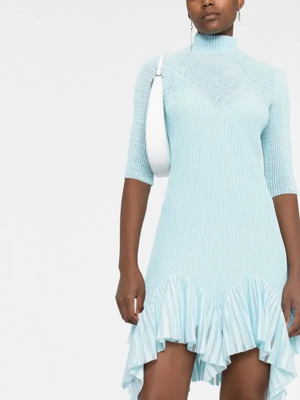 Givenchy Flounced Plissé Mini Dress