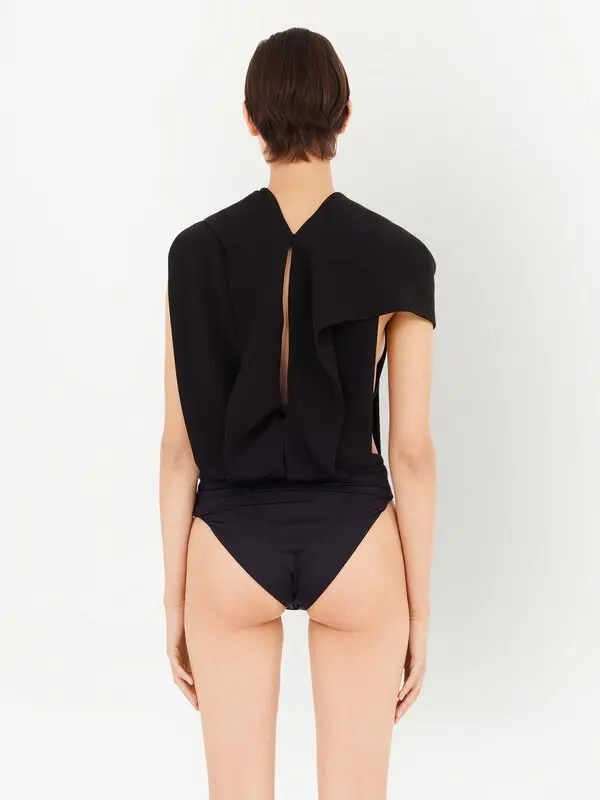 FERRAGAMO Cut-out Draped Bodysuit