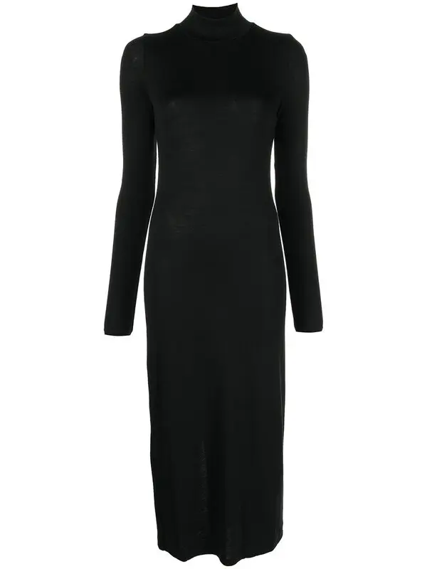 Rag & Bone Roll-Neck Jersey Knit Dress In Black - 40% Off | Editorialist