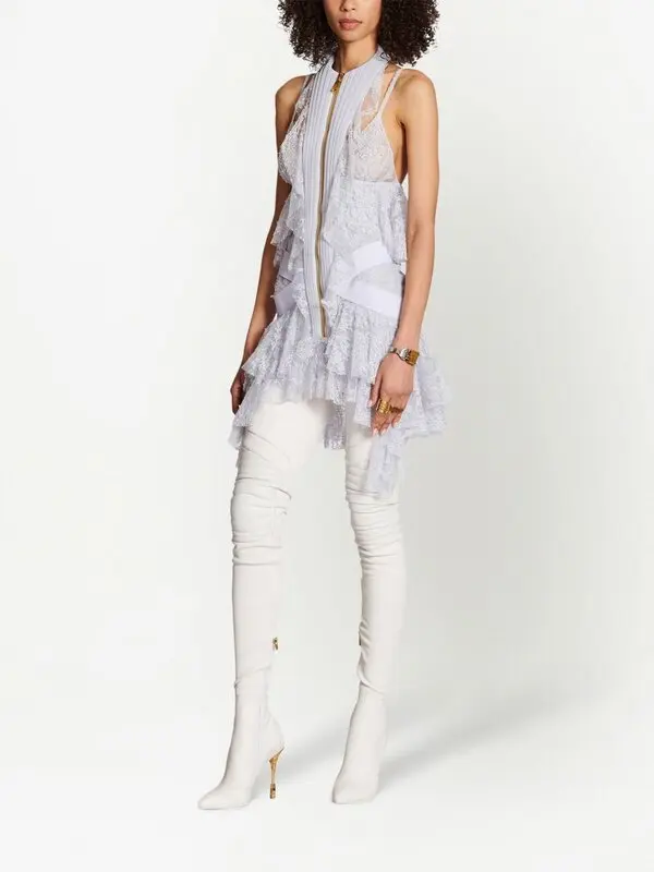 Balmain Lace-panelled Mini Dress