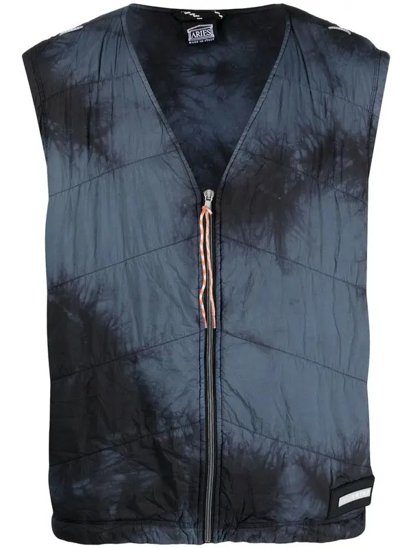 Aries Tie-dye Gillet - Black