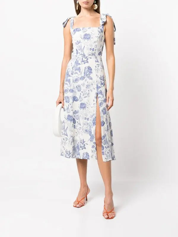 REFORMATION Twilight Floral-print Midi Dress