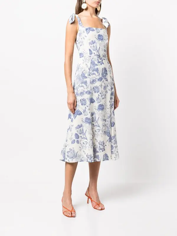 REFORMATION Twilight Floral-print Midi Dress
