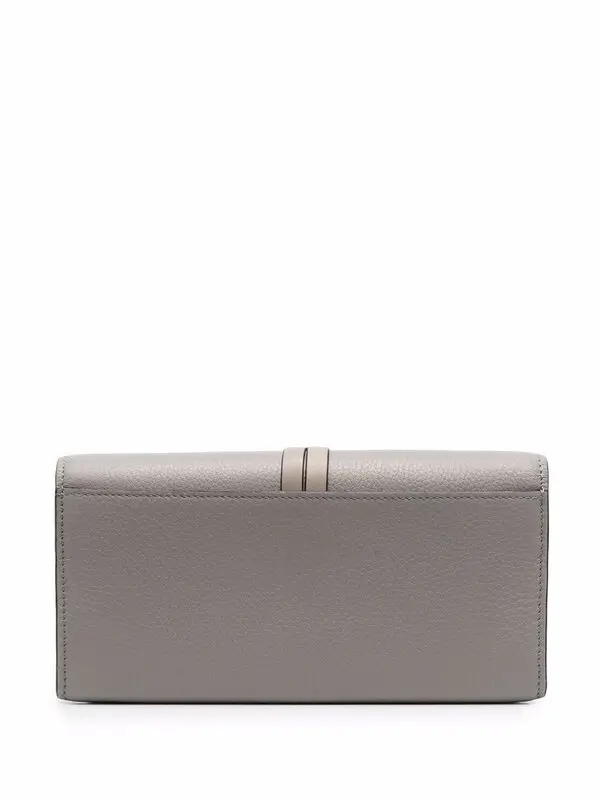 Chloé Alphabet Textured-leather Wallet - Grey