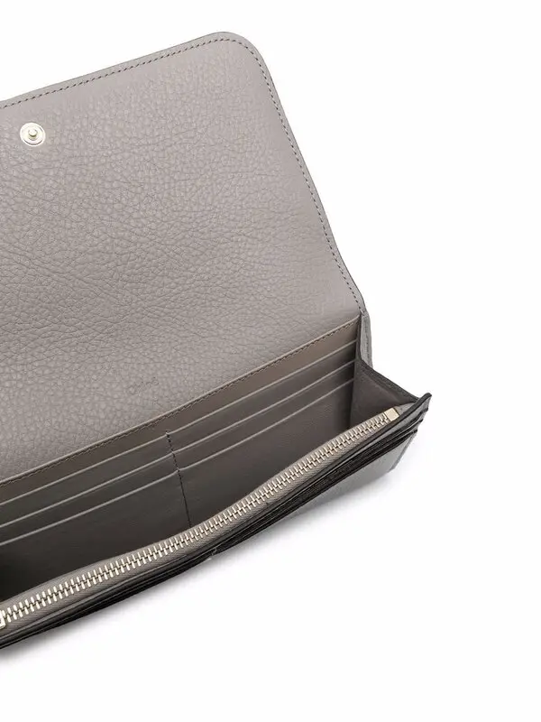 Chloé Alphabet Textured-leather Wallet - Grey