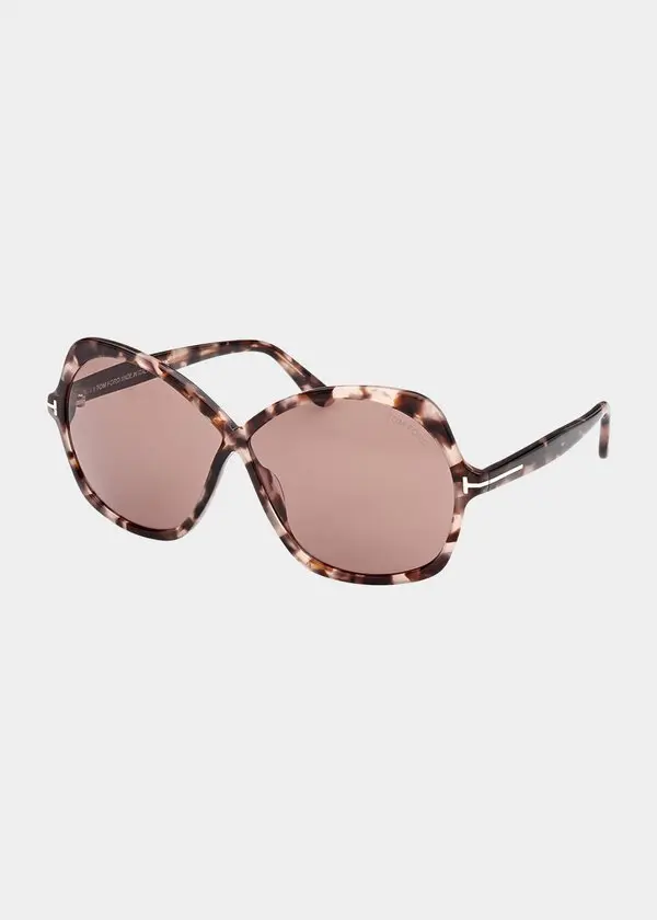 Tom Ford Rosemin Acetate Butterfly Sunglasses - Shiny  display picture 2
