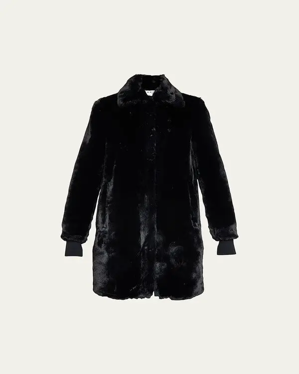 Akris Faux-fur Collared Coat